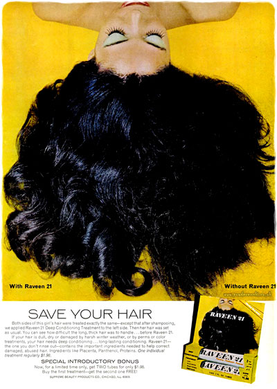 Raveen ~ Hair Care Adverts [1960-1974] | Retro Musings