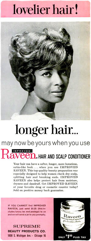 Raveen ~ Hair Care Adverts [1960-1974] | Retro Musings