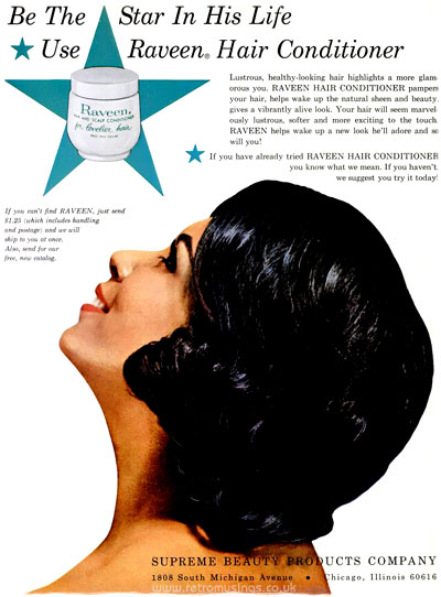 Raveen ~ Hair Care Adverts [1960-1974] | Retro Musings